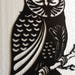 Large Owl Metal Art -black, 30" (76cm) Tall - Etsy