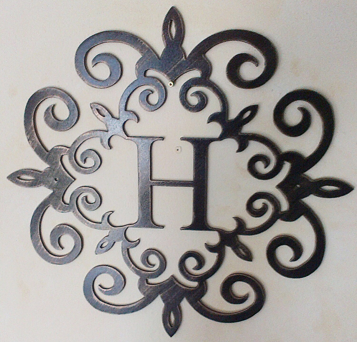 Family Initial Monogram Metal Wall Sign Wall Decor Any | Etsy