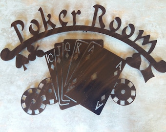Antique Poker Sign - Etsy