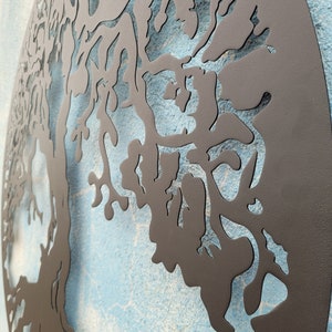 Black Tree of Life Wall Art, Large Metal Art, Exterior Wall Decor, 40 ...