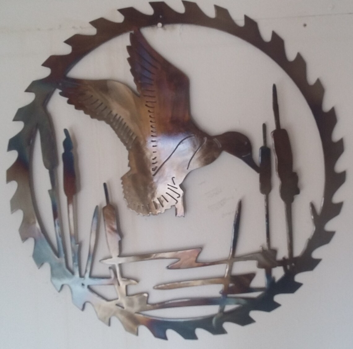 Duck Sawblade Metal Art HEAT COLORED 20 51 Cm - Etsy
