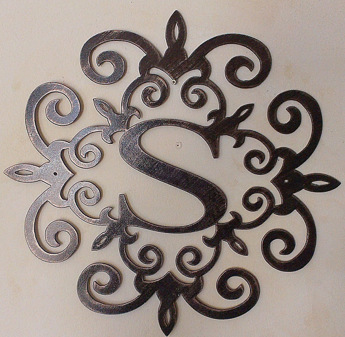 Family Initial, Monogram Metal Wall Sign, Wall Decor - Any Letter, 40 ...
