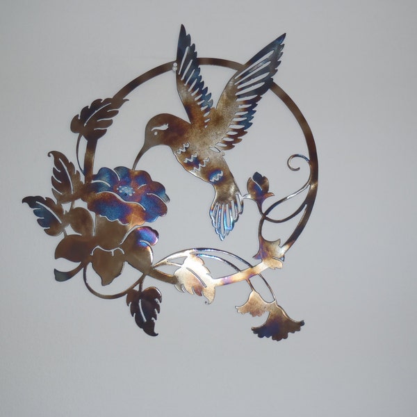 Metal Hummingbird Large Wall Art - Etsy