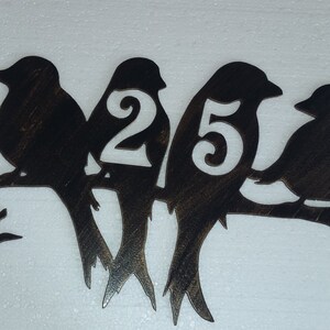 Metal House Number, Perched Birds Sign - Etsy