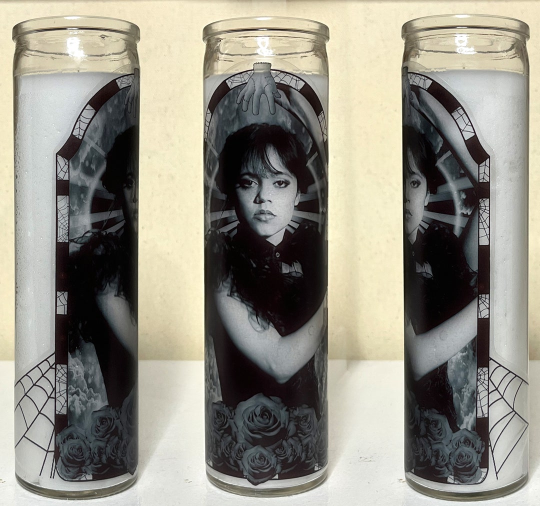 Prayer Candle of Wednesday Addams Jenna Ortega Christina - Etsy