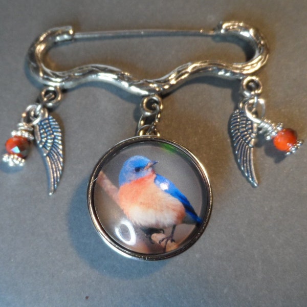 Bluebird Brooch - Etsy
