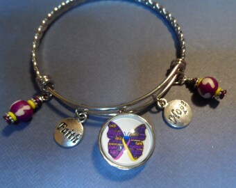 Purple Awareness Bracelet | Etsy
