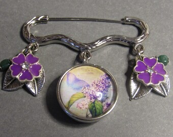 Lilac Brooch - Etsy