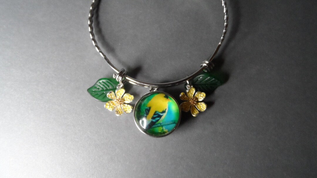 Gold Finch Bangle Braceletfree Shippinggold Finch Snap and - Etsy