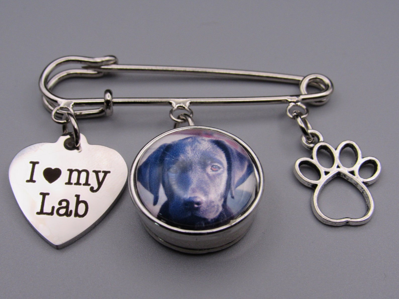 Black Lab Kilt Pin,free Shipping,photo Snap Charm of Black Lab ...