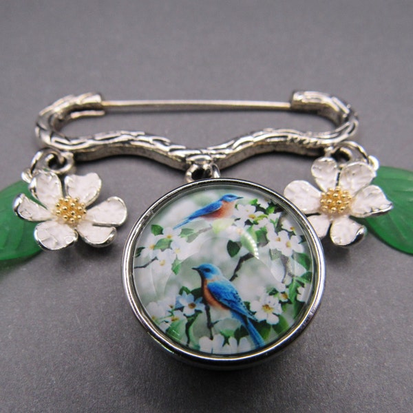 Bluebird Brooch - Etsy