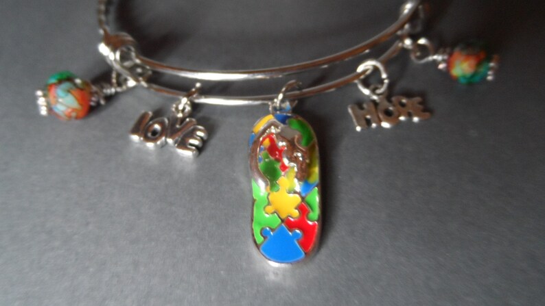 Autism Bangle Braceletfree Shippingenamel Flip Flop - Etsy