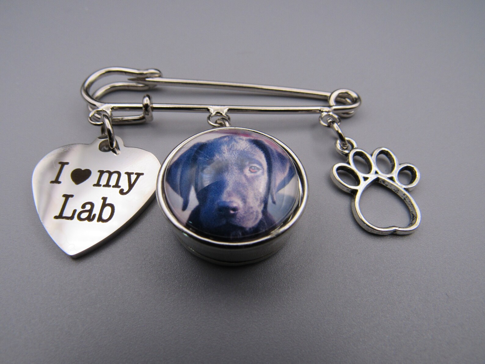 Black Lab Kilt Pin,free Shipping,photo Snap Charm of Black Lab ...