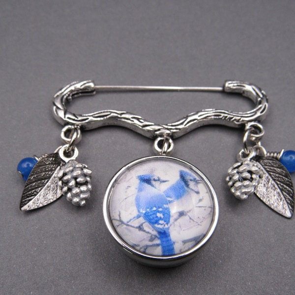 Blue Brooch - Etsy