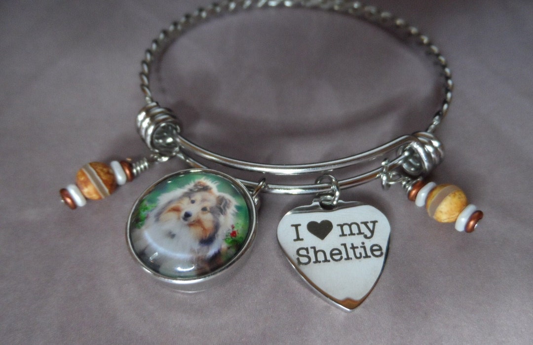 Sheltie Bangle Braceletfree Shippingphoto Snap of - Etsy
