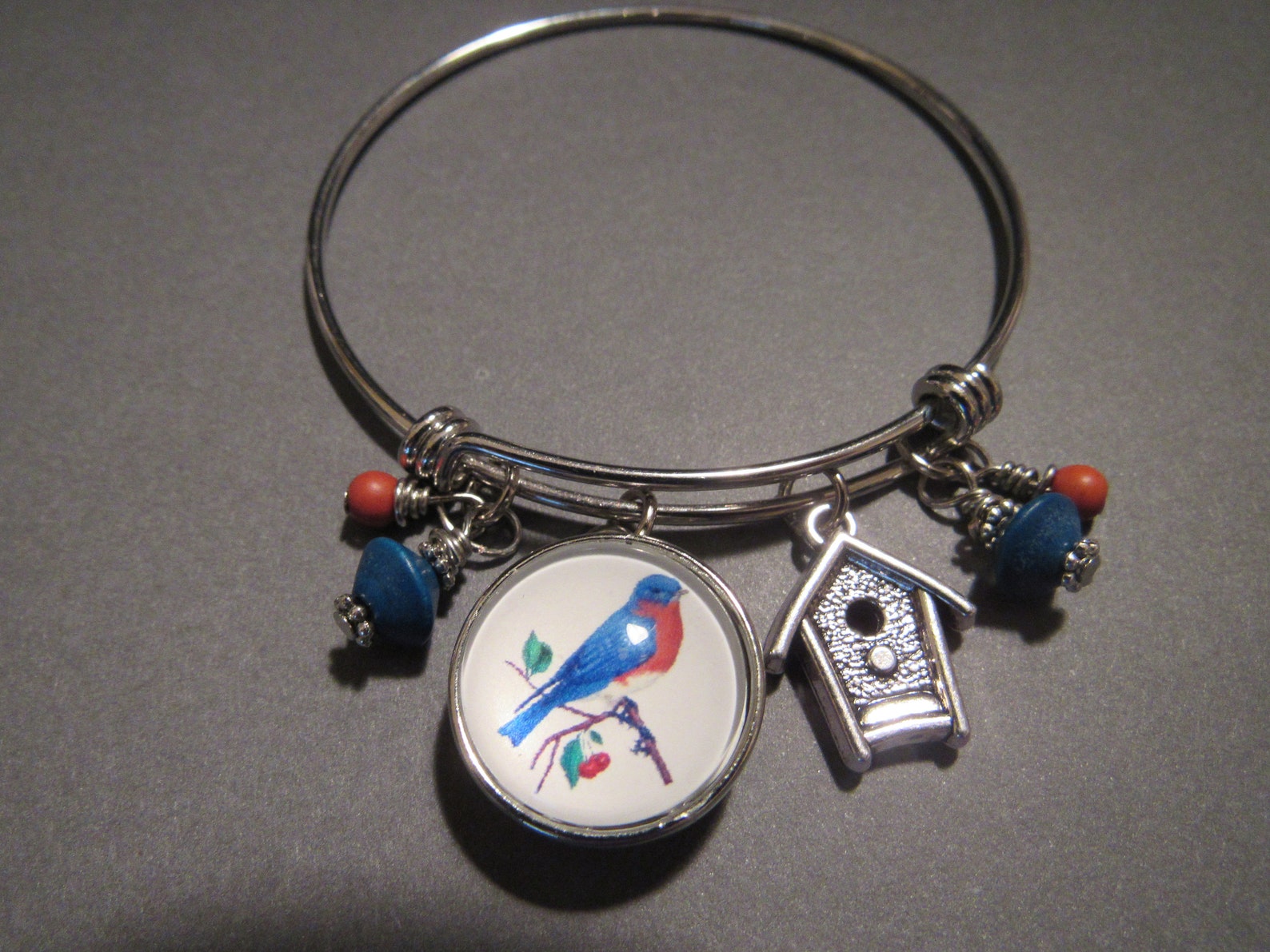Bluebird Bangle Braceletfree Shippingbluebird Photo - Etsy