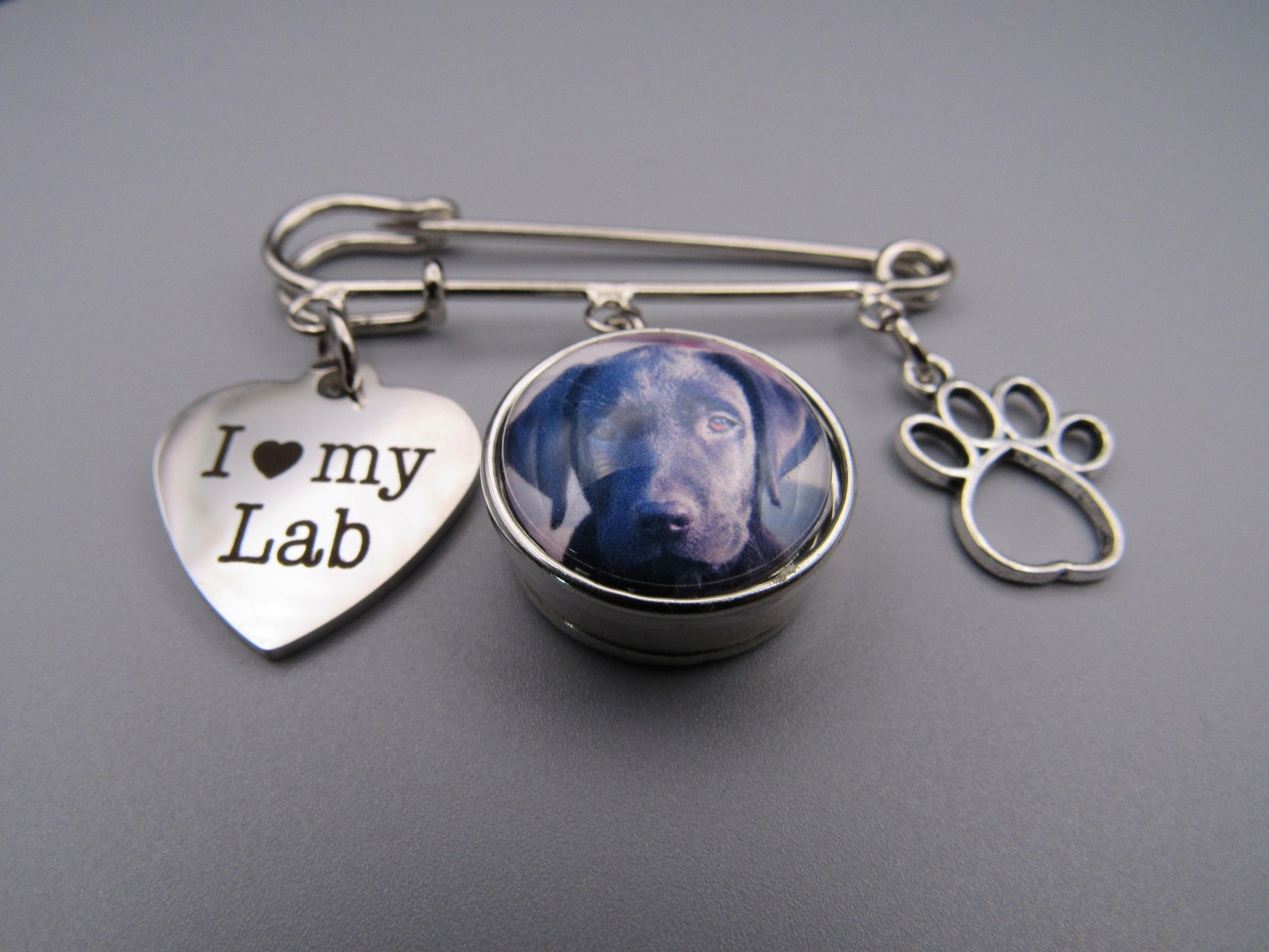 Black Lab Kilt Pin,free Shipping,photo Snap Charm of Black Lab ...