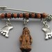 Sasquatch Kilt Pin: Bigfoot Bead, Silver Footprint Charms - Etsy