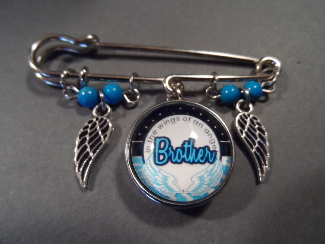 Brother Memorial Kilt Pin,free Shipping,photo Snap Brother,wing Charms ...
