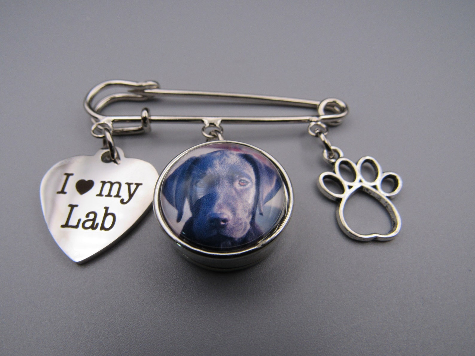 Black Lab Kilt Pin,free Shipping,photo Snap Charm of Black Lab ...