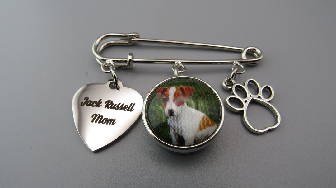 Jack Russell Kilt Pin,free Shipping,photo Snap of Jack Russel,stainless ...