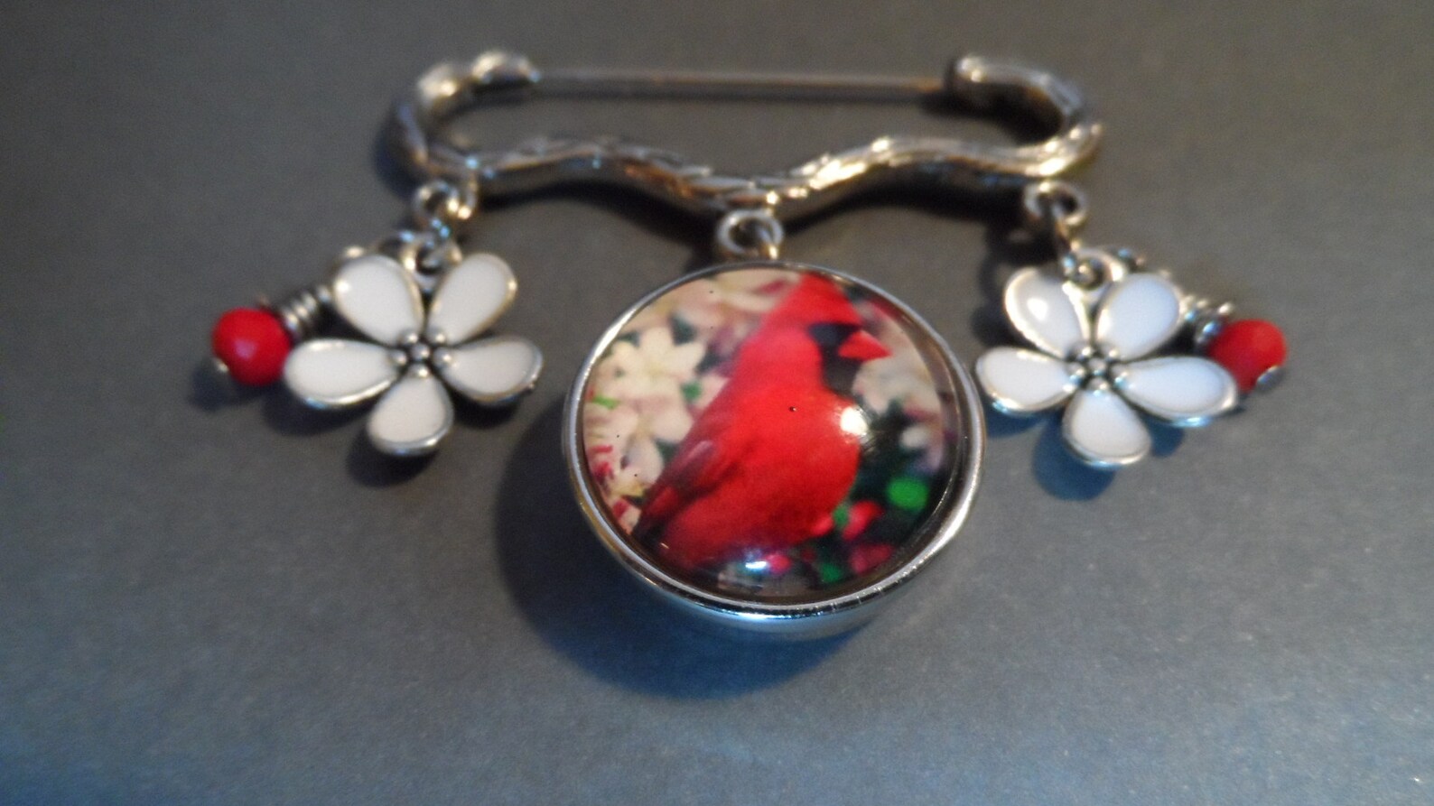 Cardinal Brooch Pinfree Shippingphoto Charm of | Etsy
