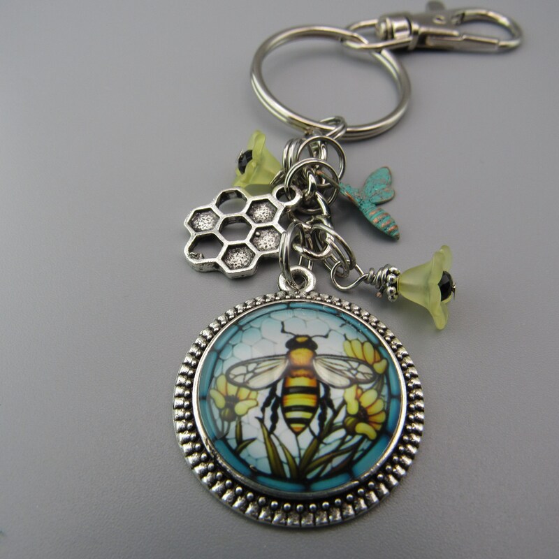 Bee Key Chain - Etsy