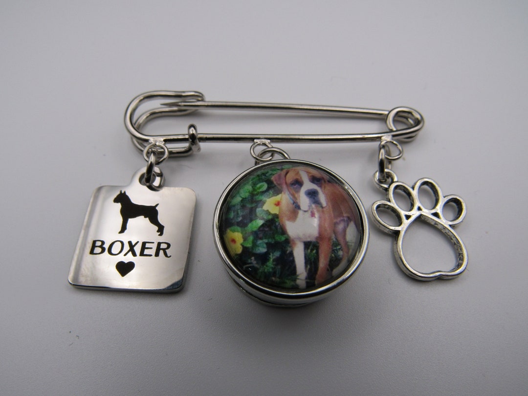 Boxer Kilt Pin,free Shipping,photo Snap Charm of Boxer,stainless "love ...