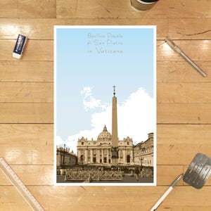 St. Peter's Basilica - the Vatican Poster - Etsy
