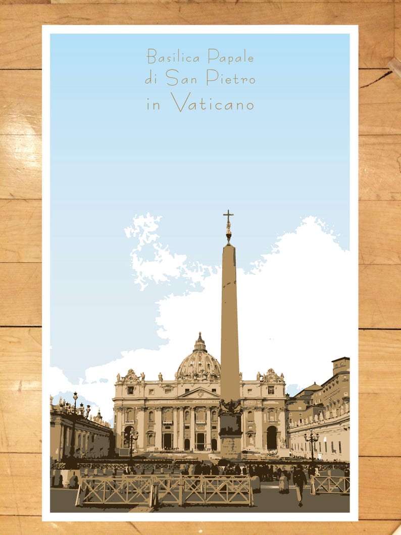 St. Peter's Basilica - the Vatican Poster - Etsy