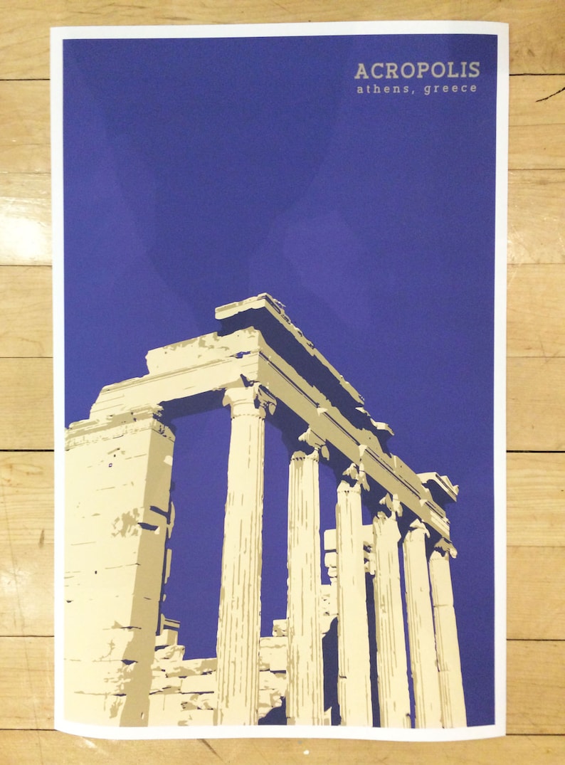 Acropolis Athens Greece Poster - Etsy