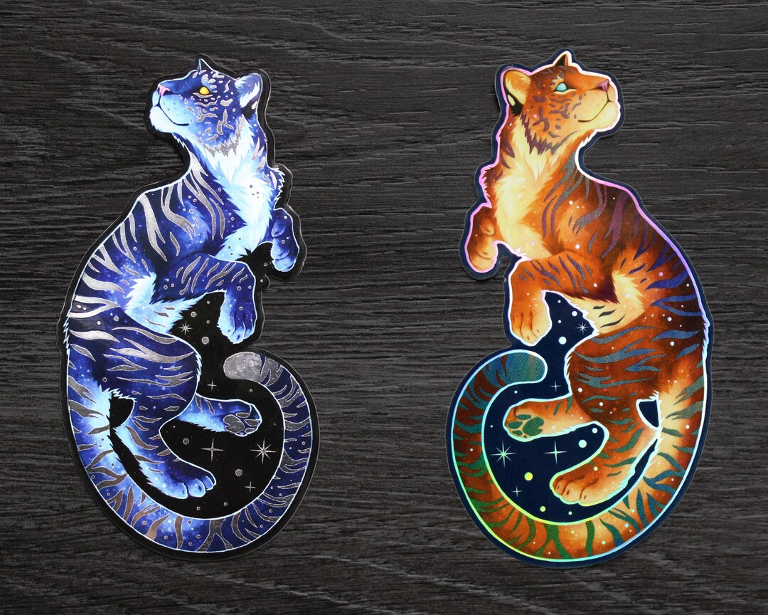 Space Tiger Vinyl Stickers - Etsy