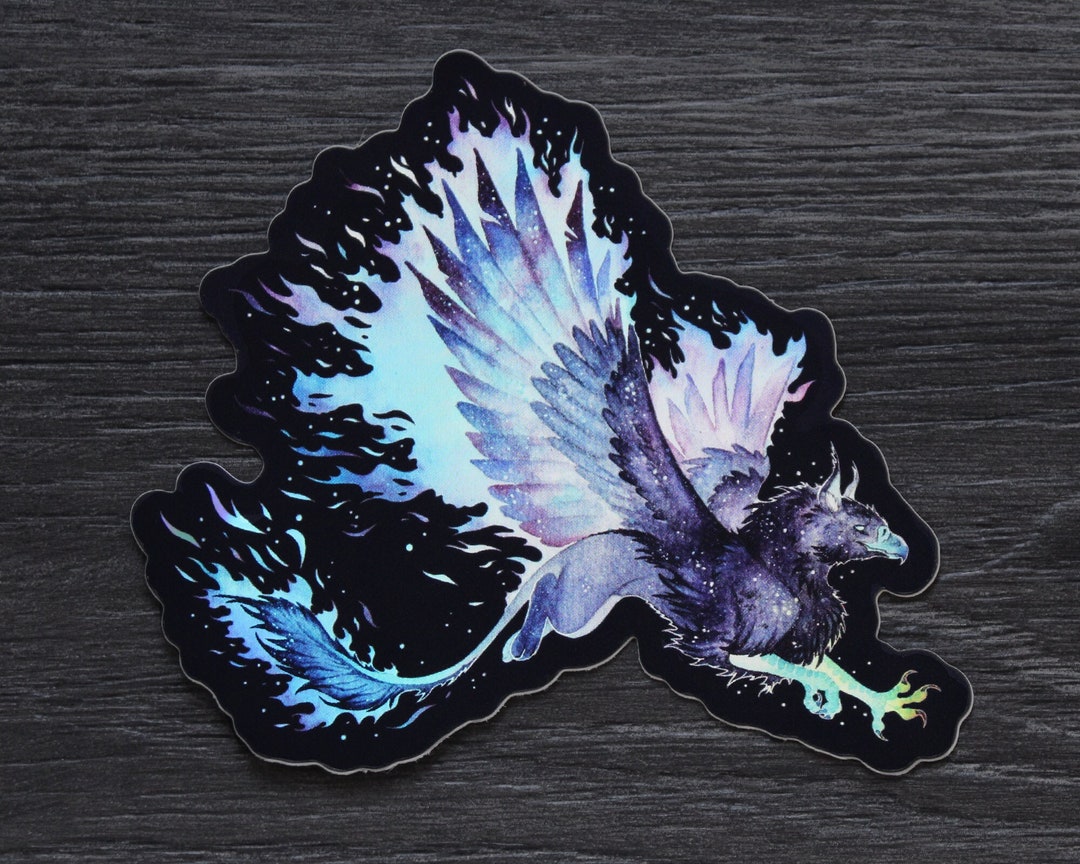 Gryphon Holographic Rainbow Vinyl Sticker - Etsy