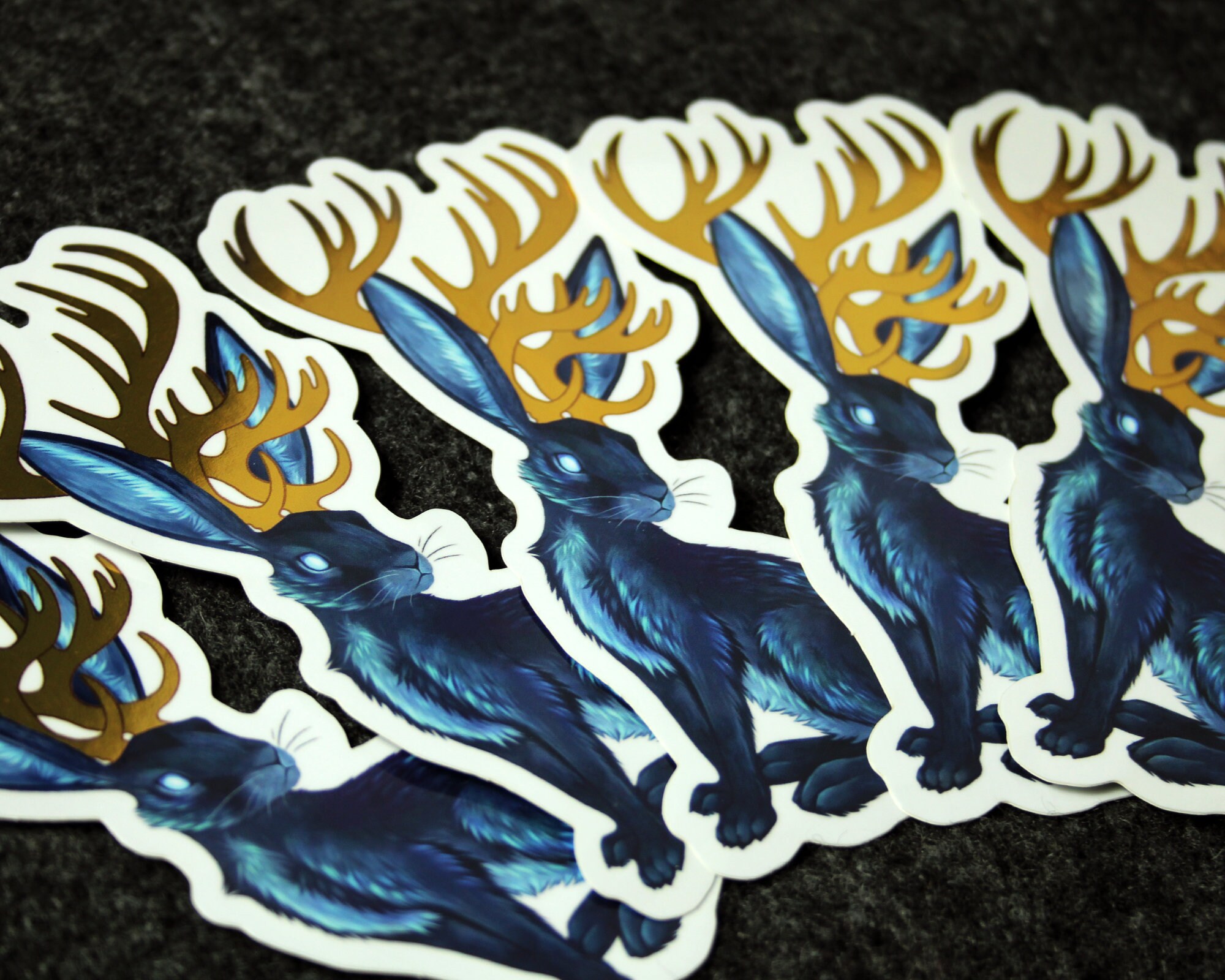 Jackalope Metallic Vinyl Sticker - Etsy