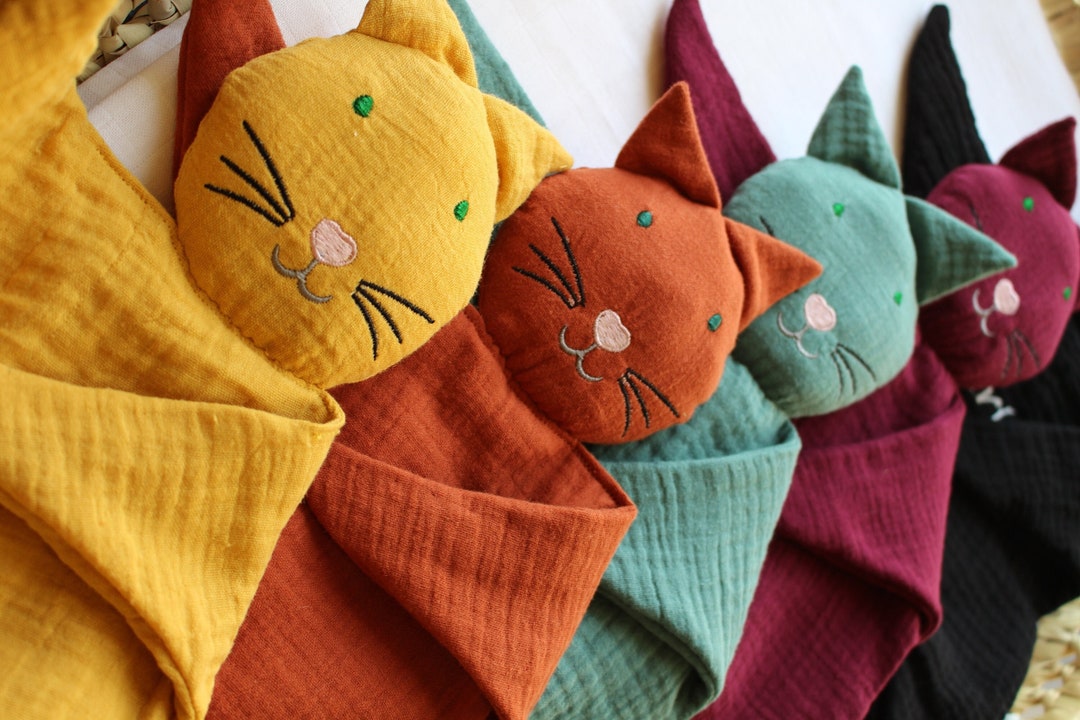 Lovey Cat Blanket, Baby Shower Gift, Cuddling Cat Toy, Baby Security ...