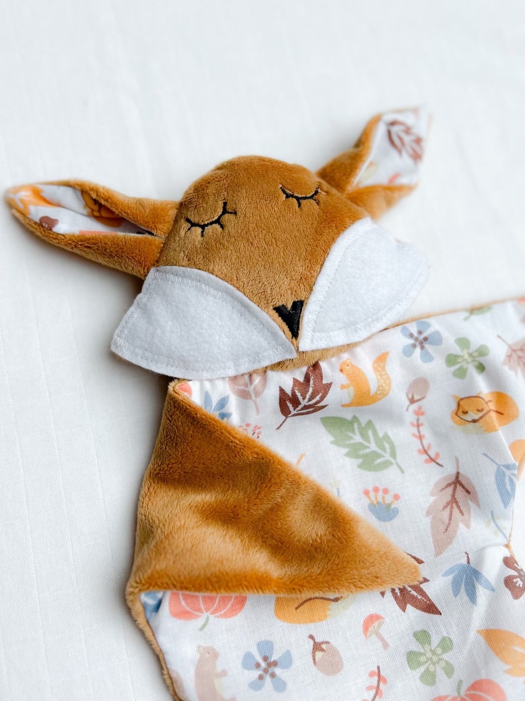 Lovey Blanket Fox, Personalized Fox Baby Toy, Personalized Fox ...