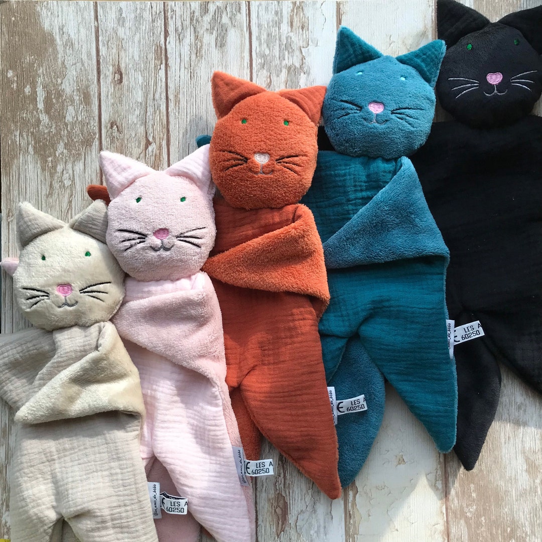 Lovey Cat Blanket, Baby Shower Gift, Plush Cat Toy, Baby Security ...
