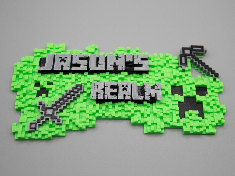 3D Minecraft Door Sign - Etsy