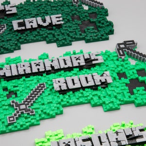 3D Minecraft Door Sign - Etsy