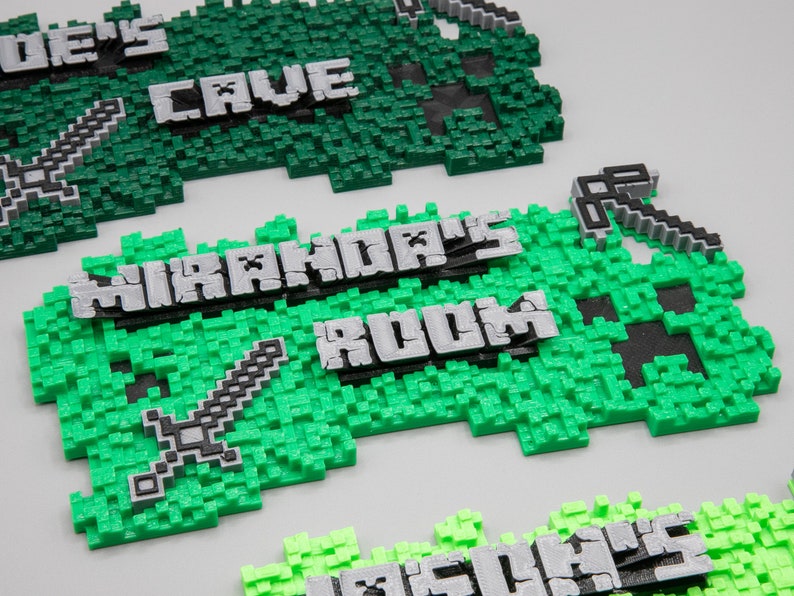 3D Minecraft Door Sign - Etsy