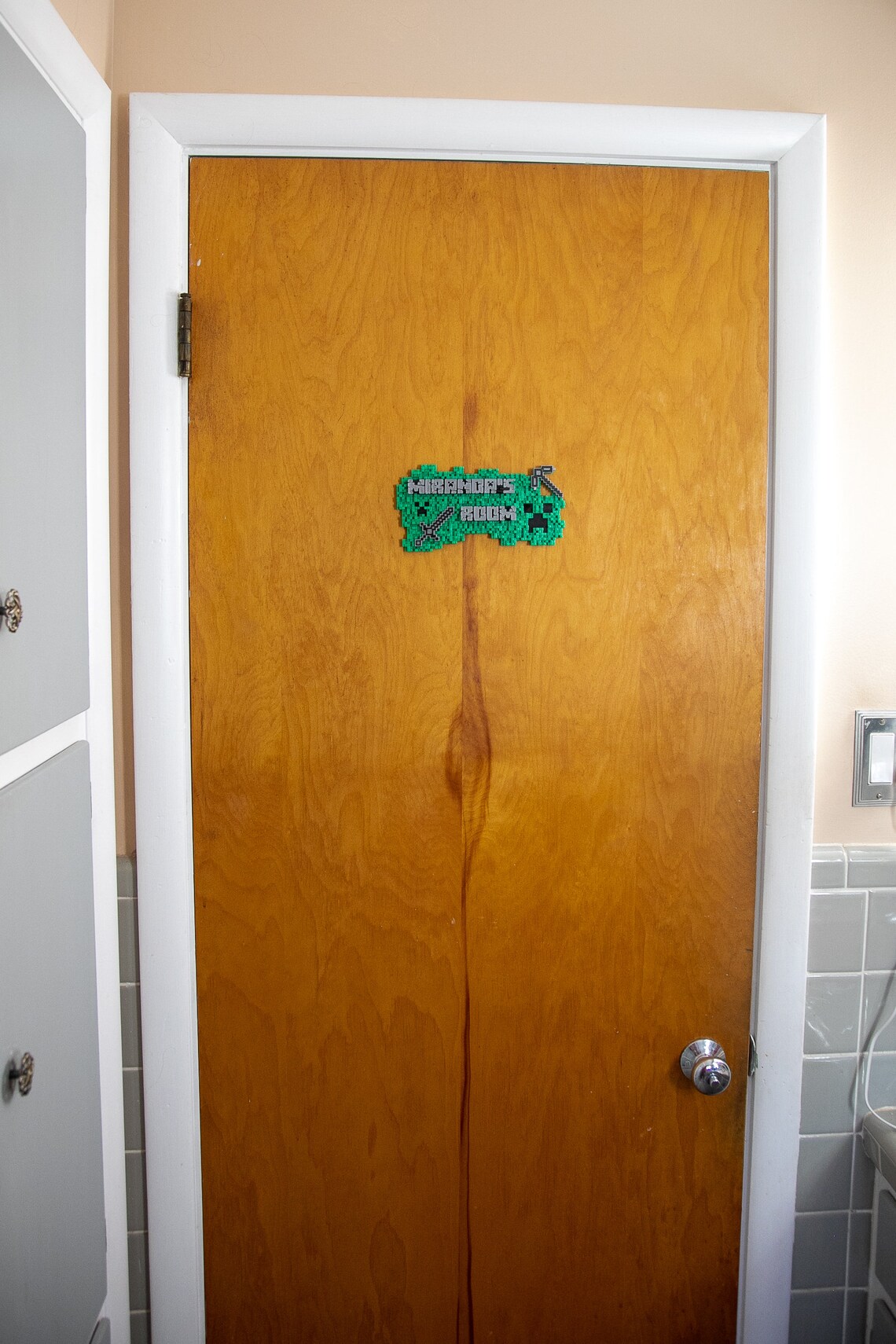 3D Minecraft Door Sign - Etsy