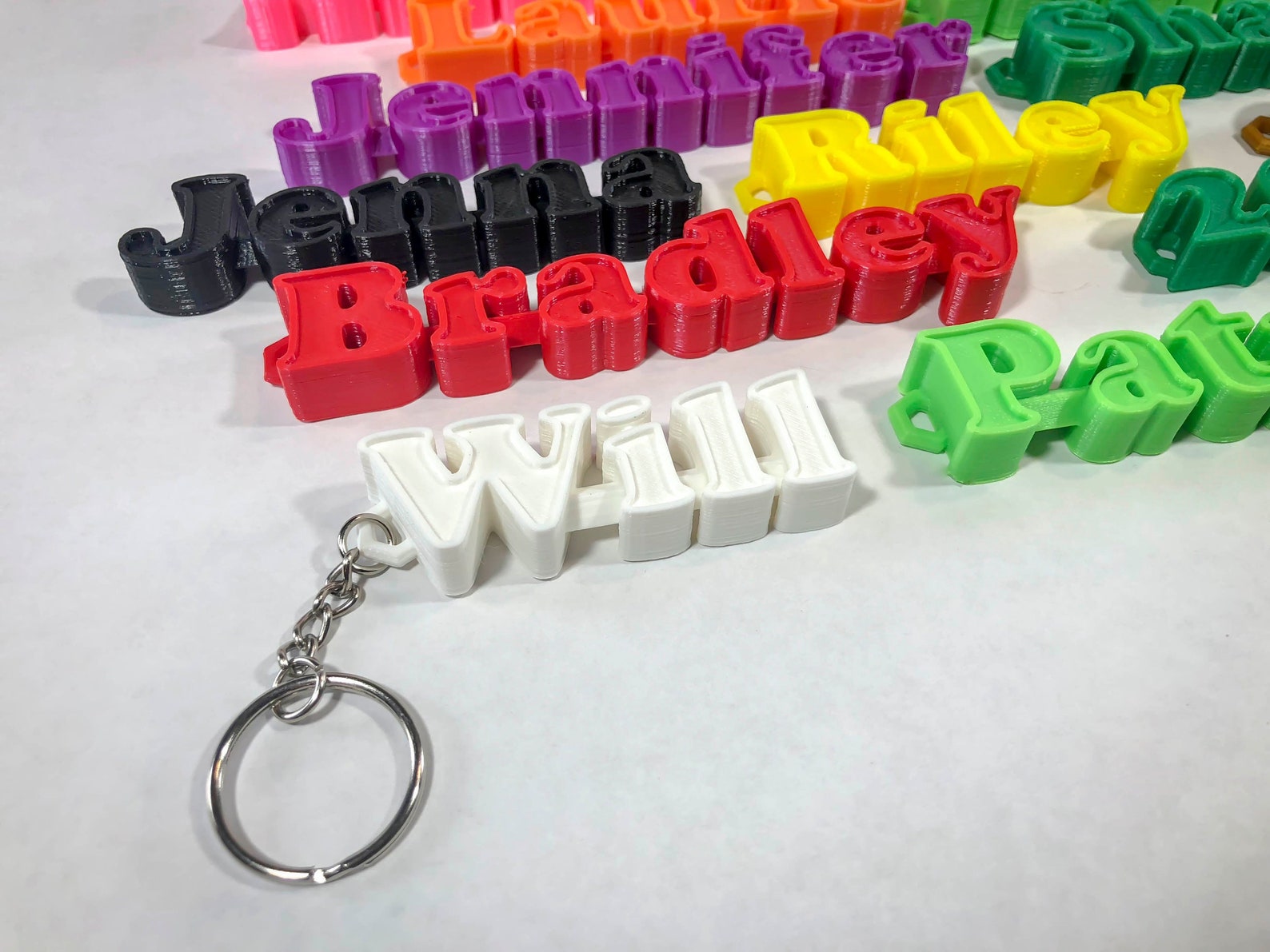 Personalized Custom Name Tag Keychain Keyring Zipper Pull - Etsy