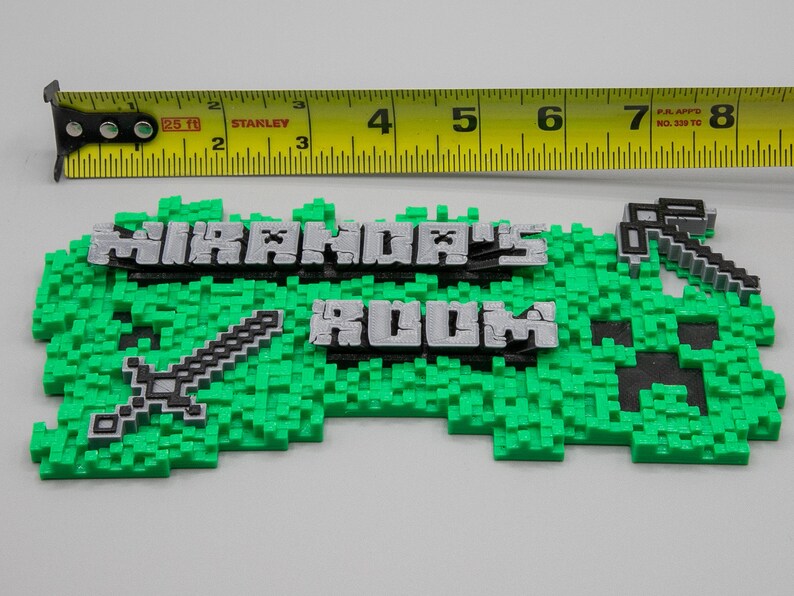 3D Minecraft Door Sign - Etsy
