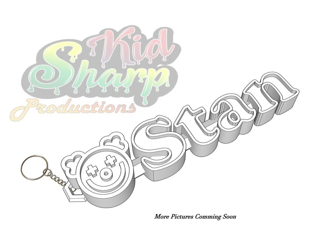 Clown Icon, Personalized 3D Custom Name Tag, Keychain, Keyring, Zipper ...