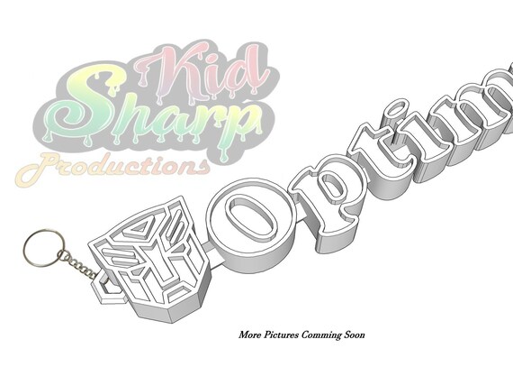 Transformer Icon Personalized 3D Custom Name Tag Keychain - Etsy