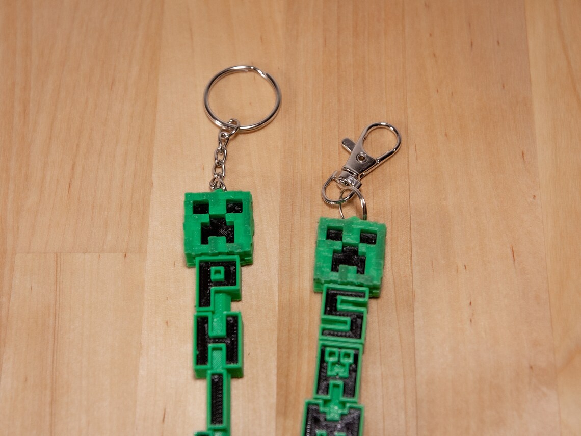 Minecraft Creeper Personalized Custom Name Tag Keychain - Etsy
