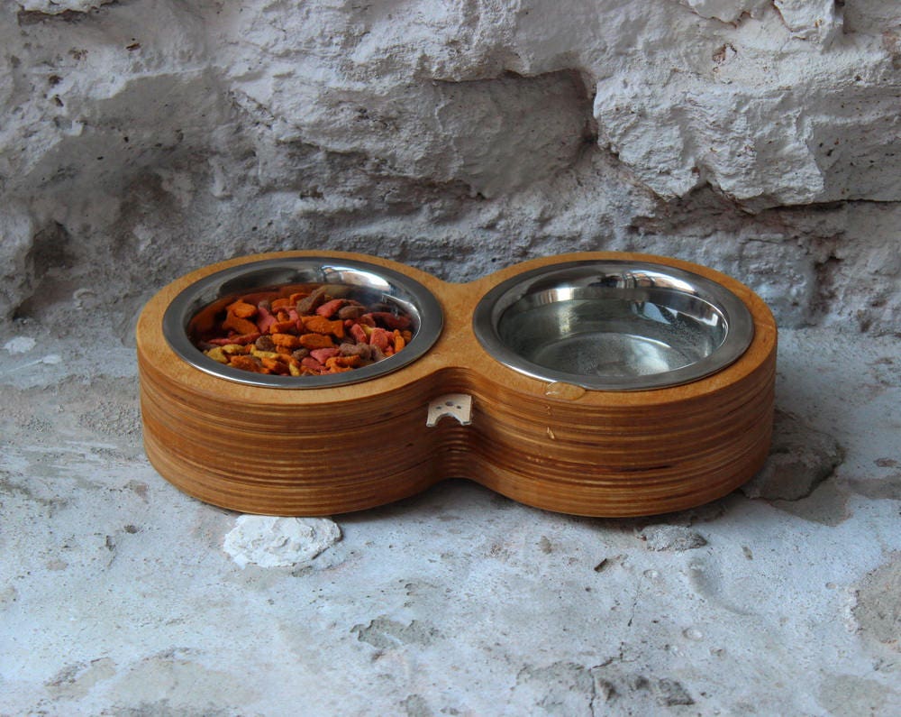 Cat bowls-Double stand. Modern cat bowl cat furnitureluxury | Etsy