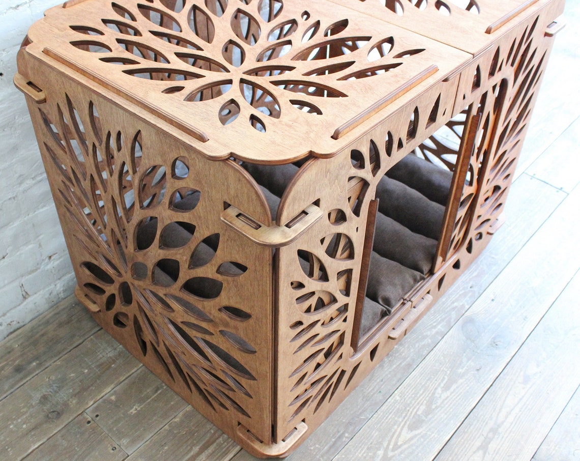 Dog Kennel Small Dog Crate Wooden Dog Kennel Modern Dog - Etsy