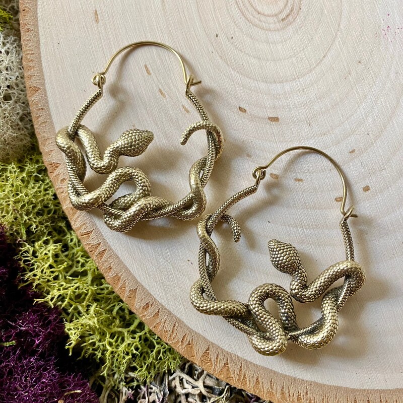 Snake Earrings - Etsy