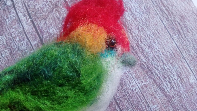 Needle felted colorful bird. Needle felted Animal. Needle | Etsy